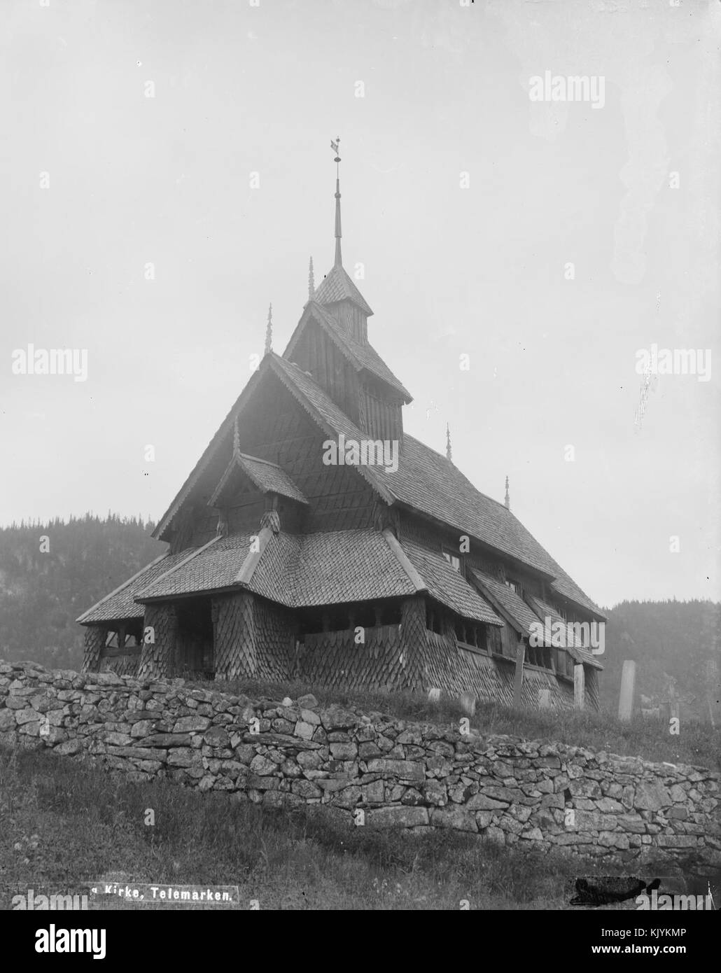 Eidsberg Kirke, Telemarken NB MS G4 0844 Stock Photo - Alamy