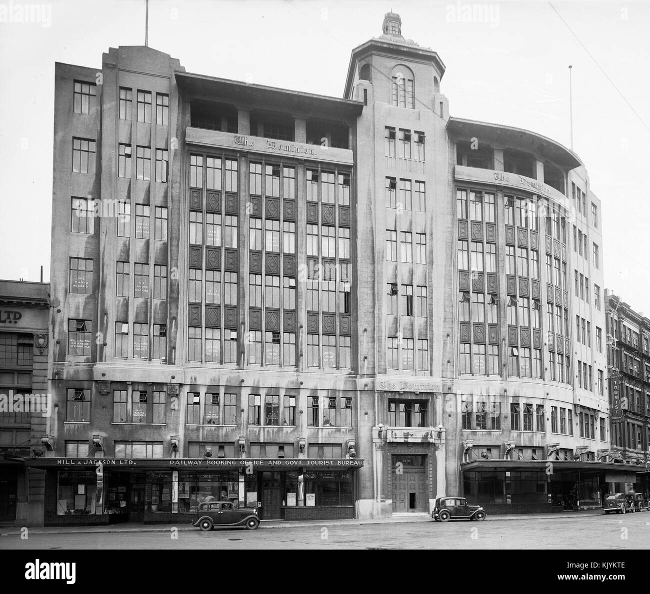 The Dominion building, Mercer Street, Wellington, ca 1940 crop Stock ...