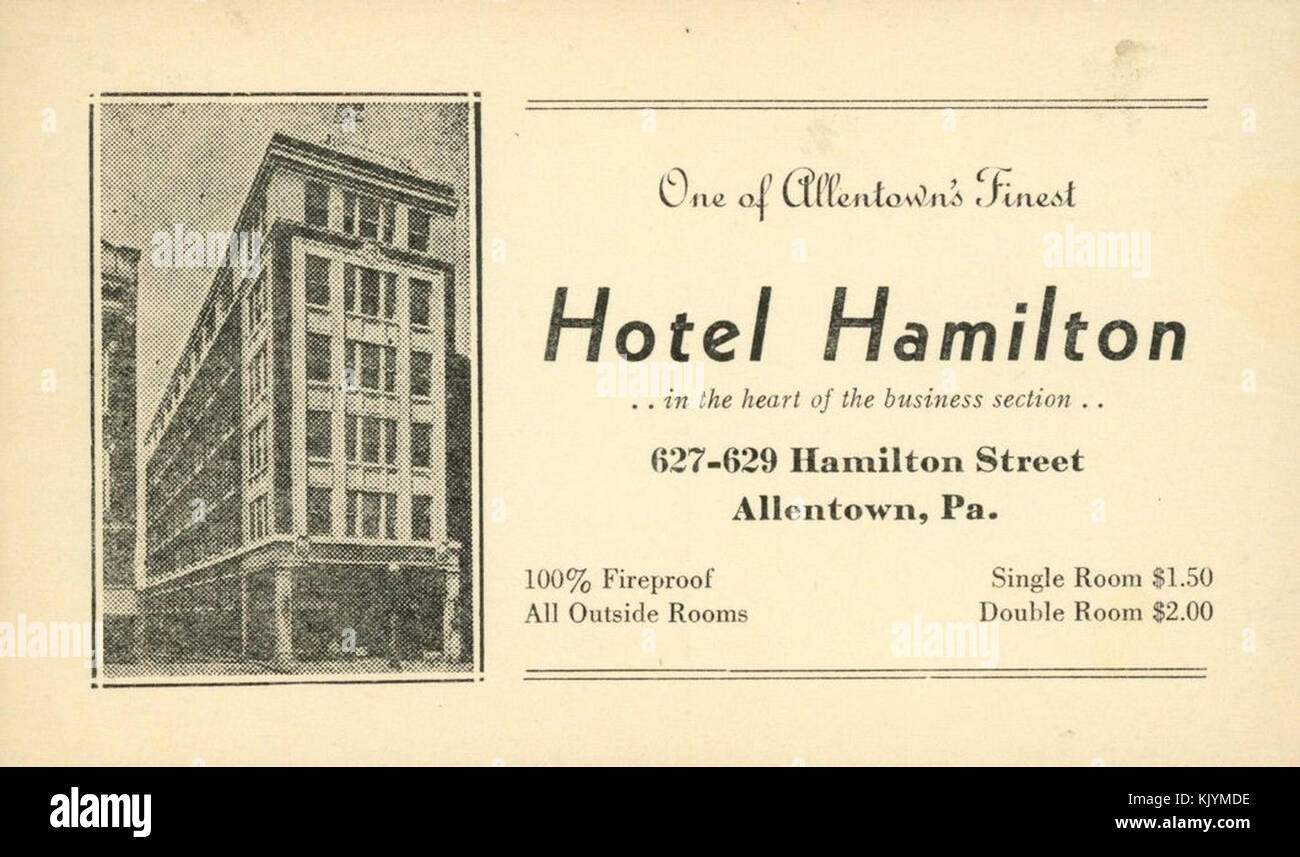 1935 Hotel Hamilton Stock Photo - Alamy