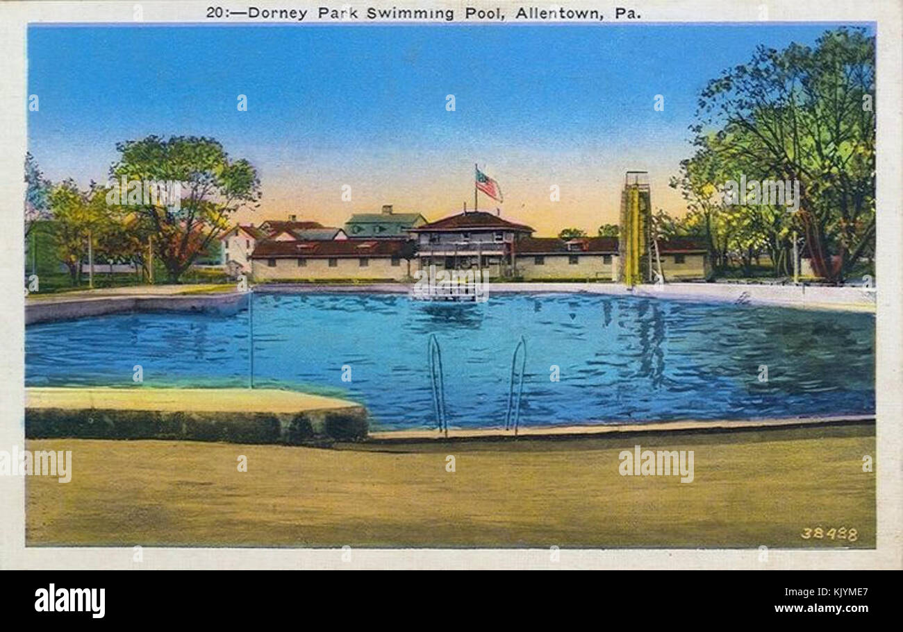 1930 Dorney Park Swimming Pool Stock Photo - Alamy