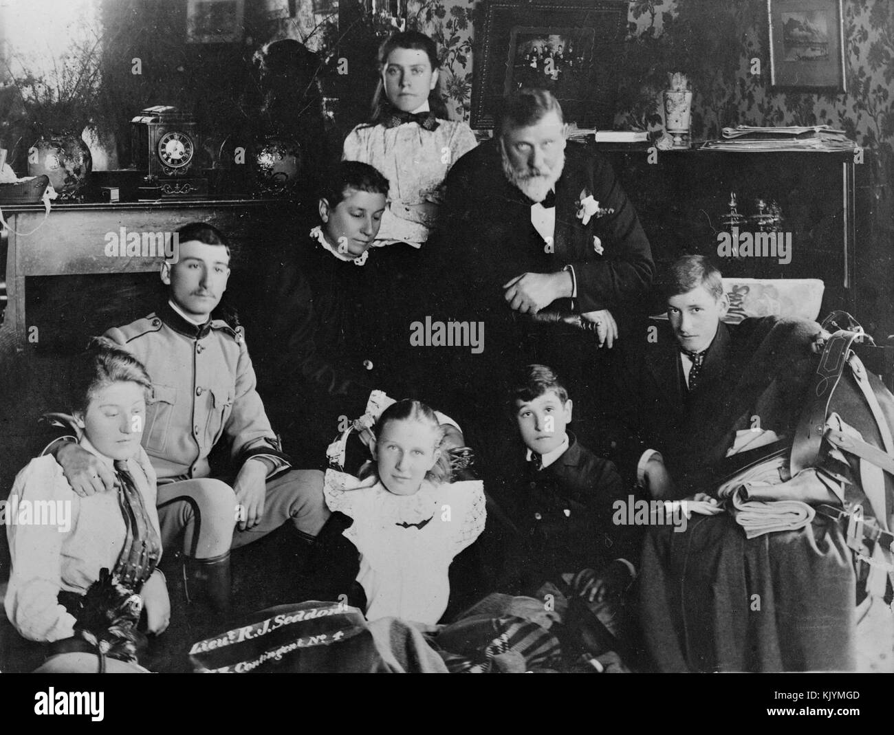 Premier Richard Seddon and his family, 1899 Stock Photo - Alamy