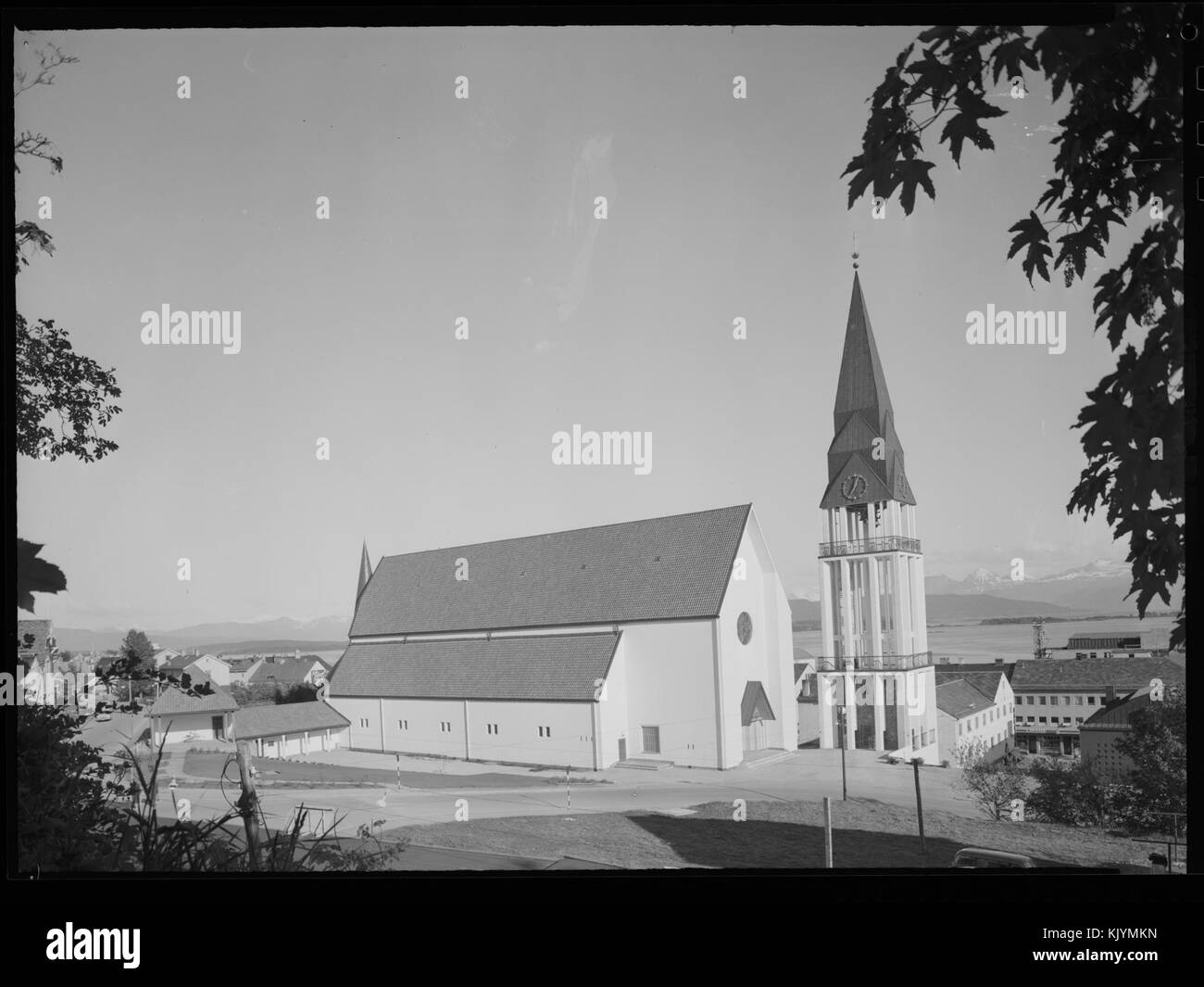 The image captures the Molde Church, showcasing its historical ...
