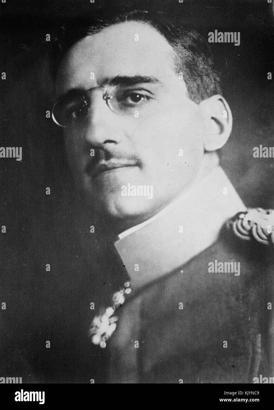 A historical photograph of Alexander I of Yugoslavia, depicting the ...