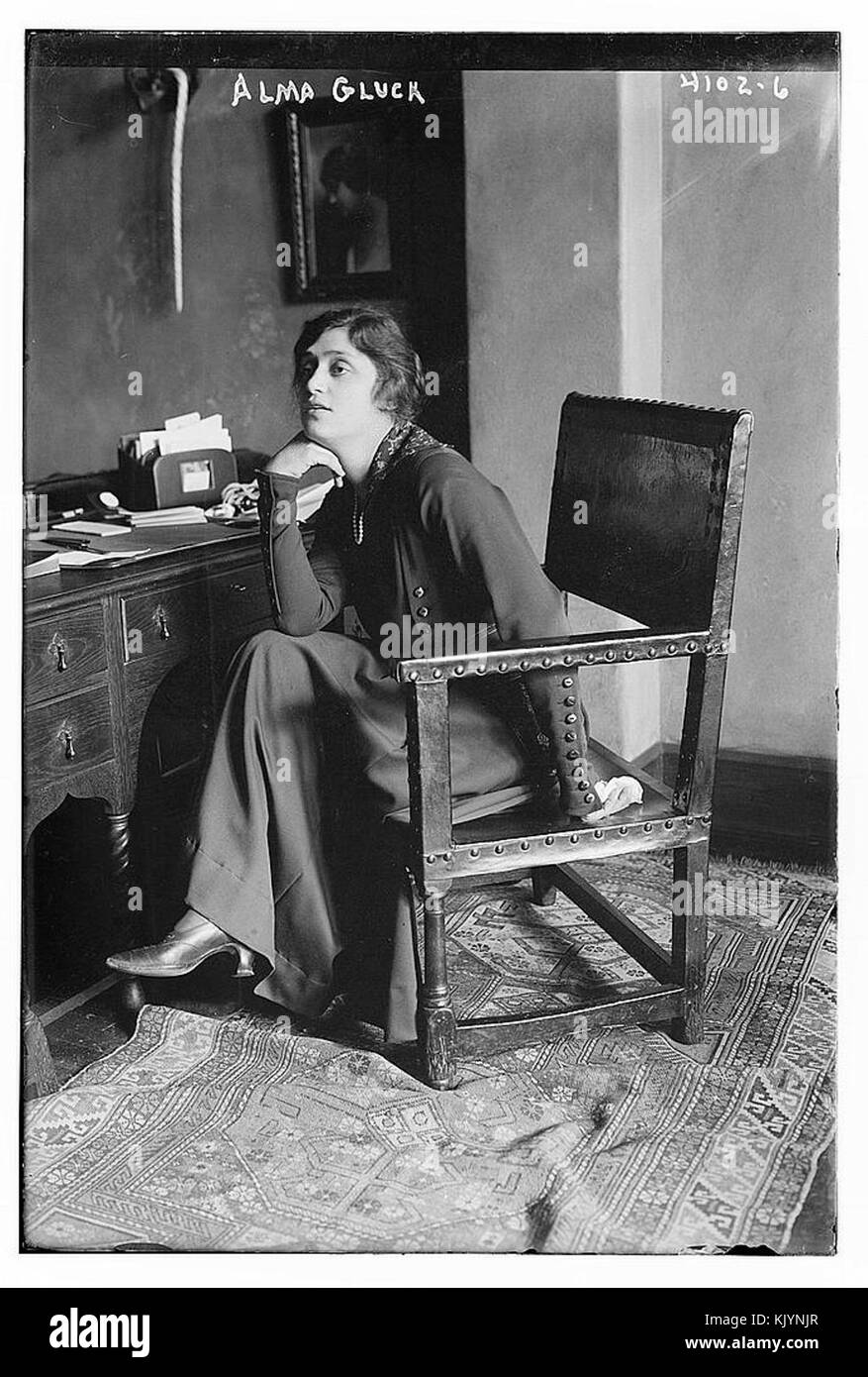 Alma Gluck, a renowned opera singer, captured in a photograph ...
