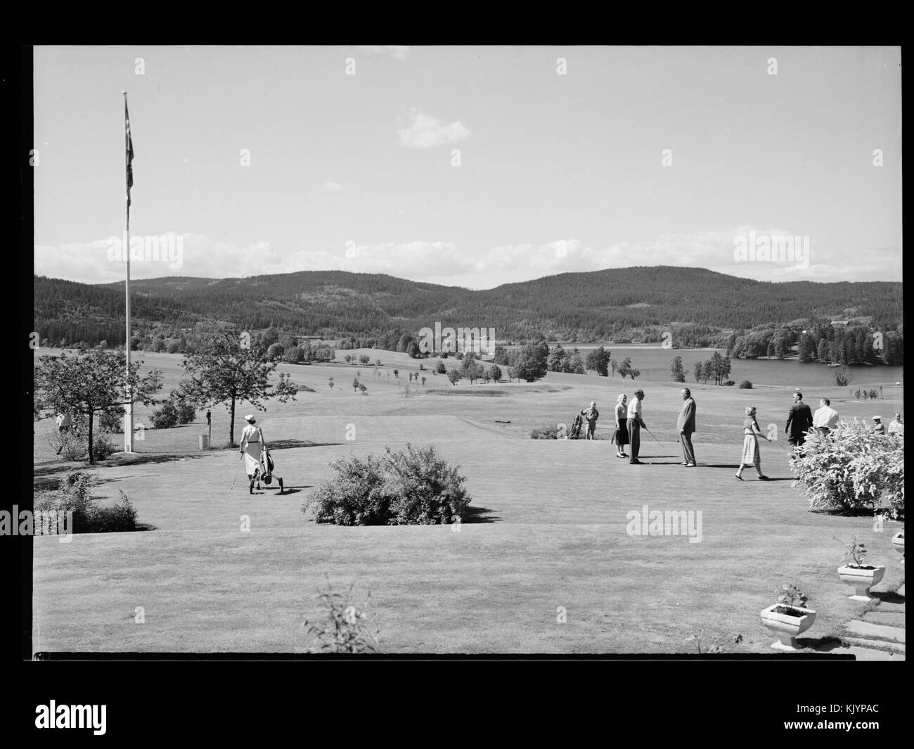 This photograph showcases the Bogstad golf course in Norway ...