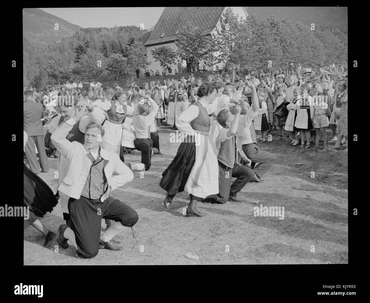 This photograph captures a traditional folk dance in Kinsarvik, Norway ...