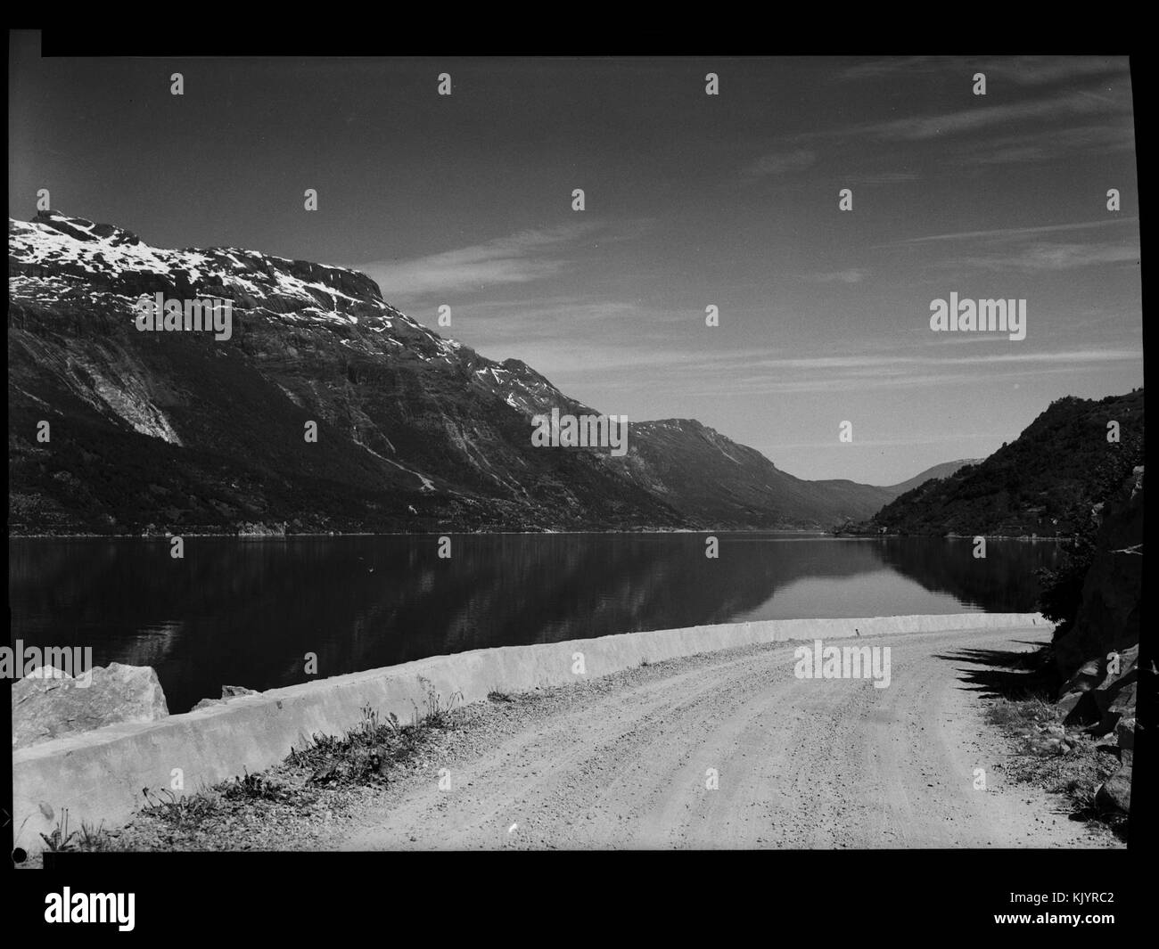 A photograph taken along the scenic route from Lofthus to Odda in ...