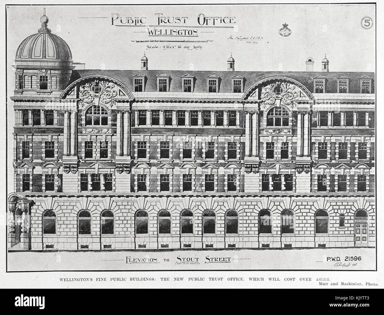 Public Trust Building plans Stock Photo - Alamy