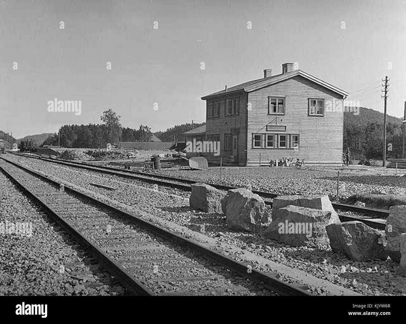 Nodeland stasjon 1942 Stock Photo - Alamy