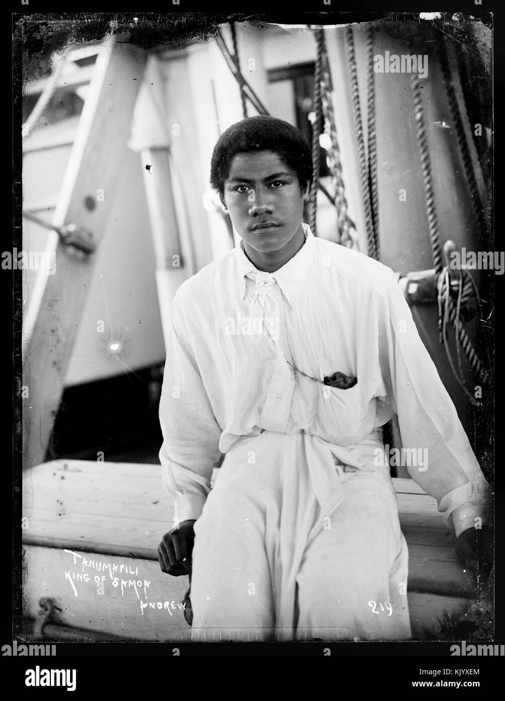 Malietoa Tanumafili I, photograph by Thomas Andrew, c. 1899 Stock Photo ...