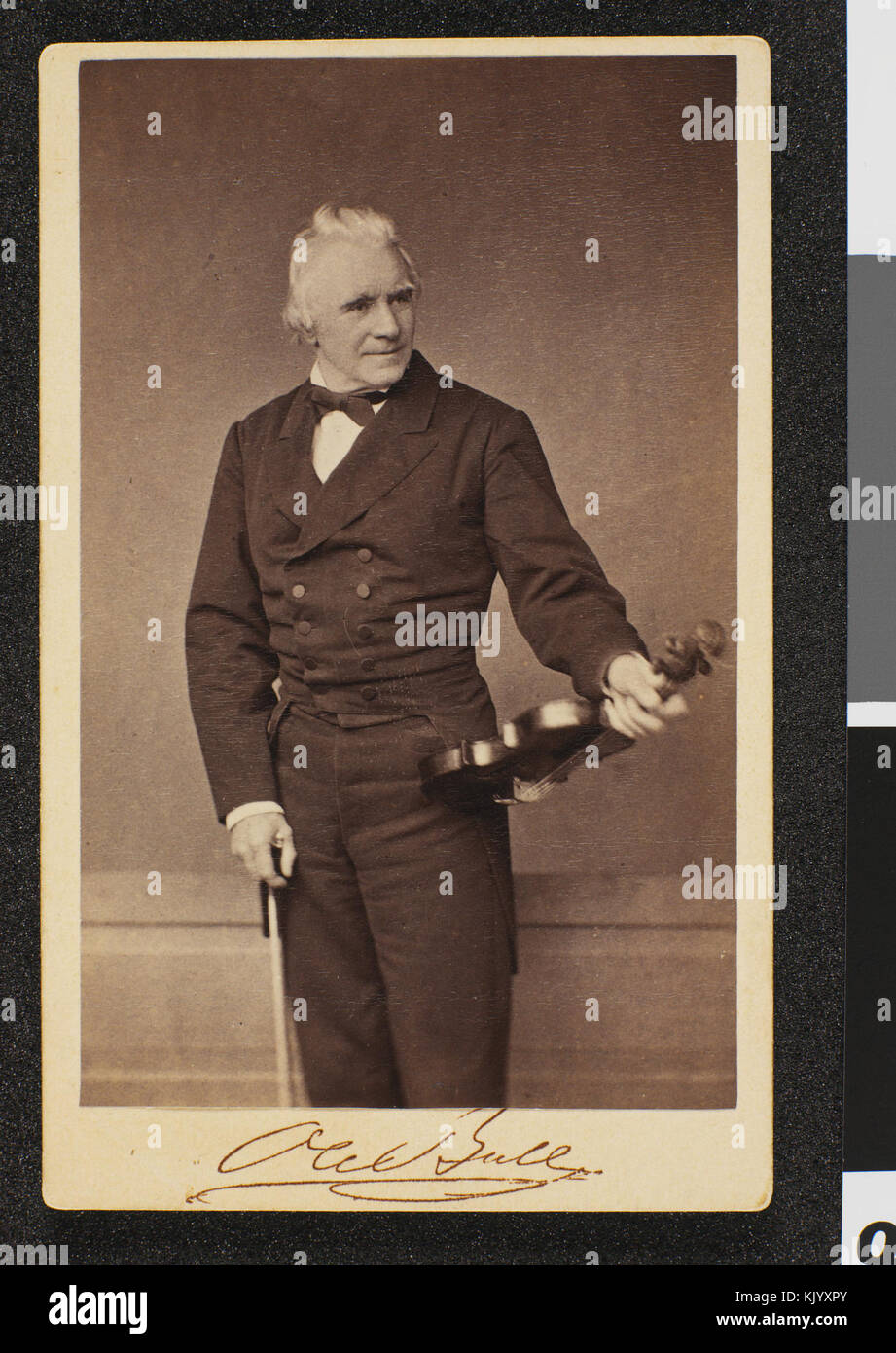 This photograph features a portrait of Ole Bull, the famous Norwegian ...