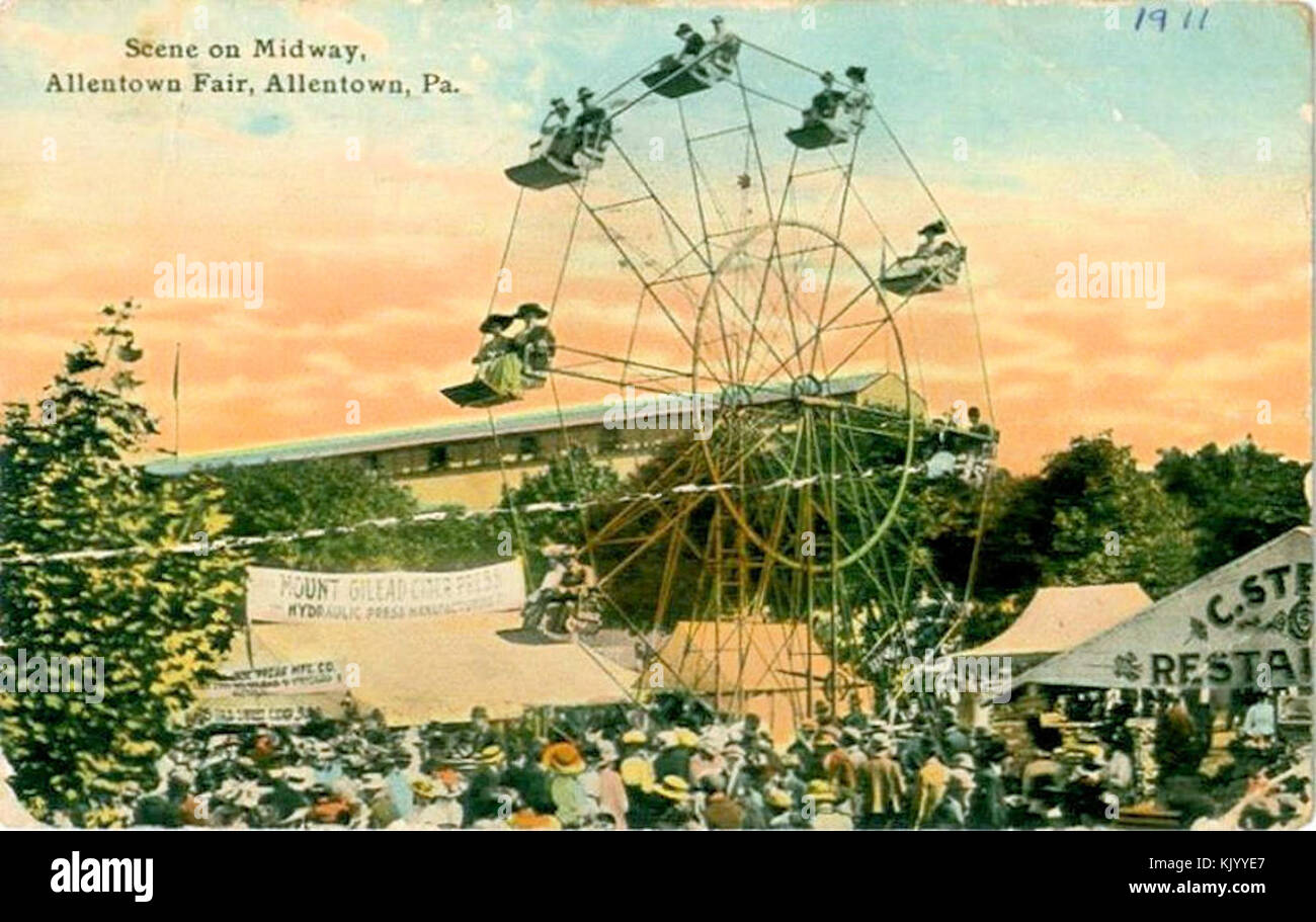 1911 Allentown Fair Ferris Wheel Stock Photo - Alamy