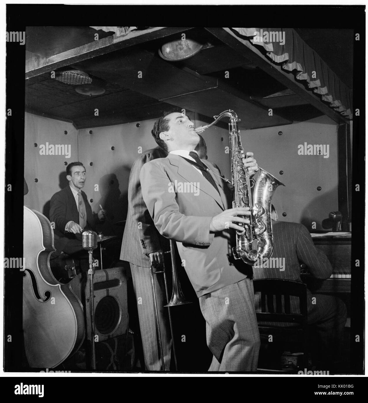 A portrait of jazz musicians Charlie Ventura, Dave Tough, Bill Harris ...