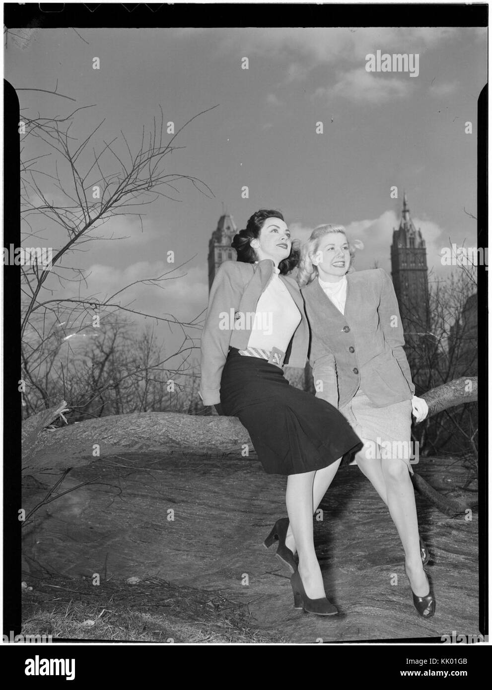 A portrait of actresses Doris Day and Kitty Kallen taken in Central ...
