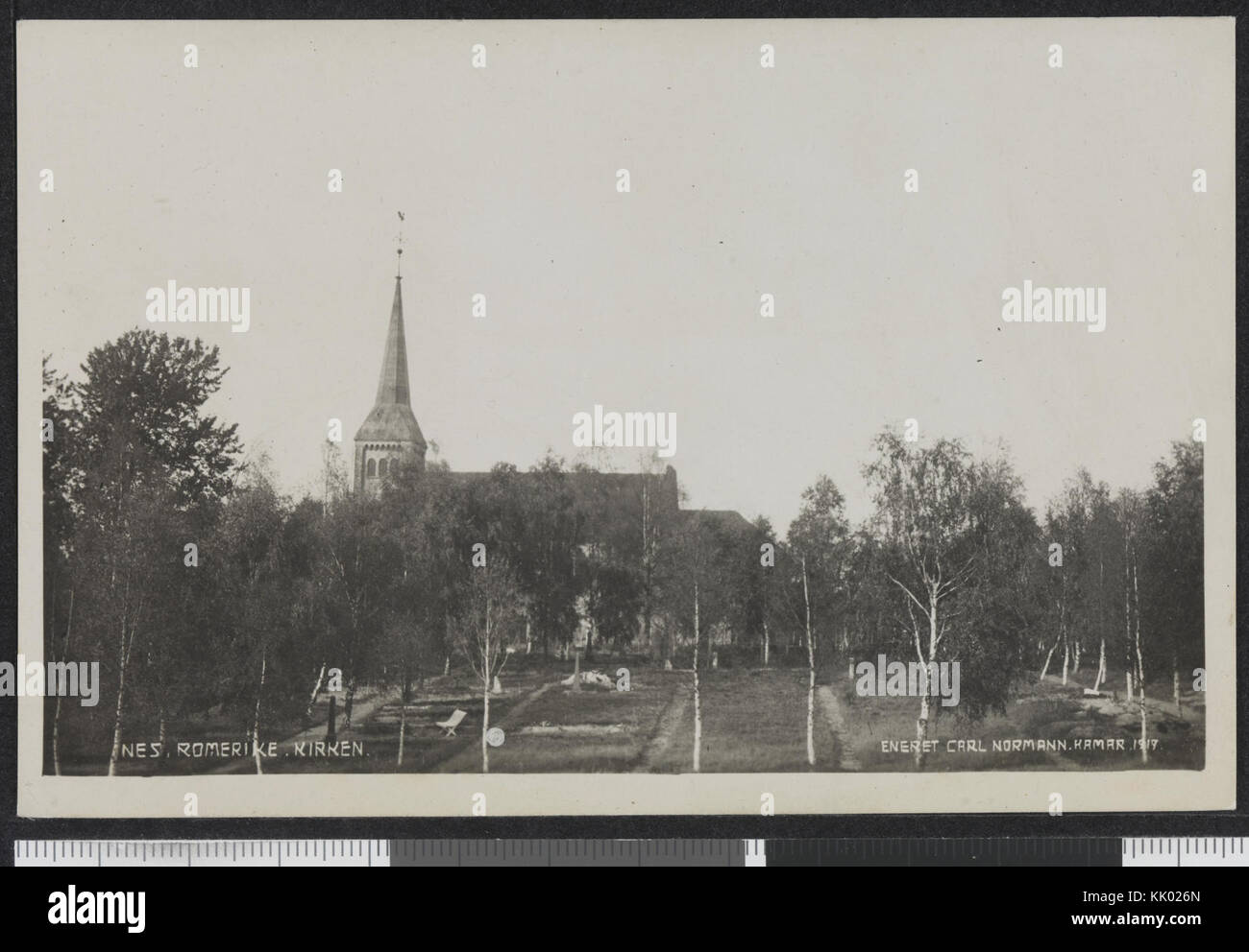 Nes Romerike. Kirken no nb digifoto 20150901 00351 bldsa PK23663 Stock ...