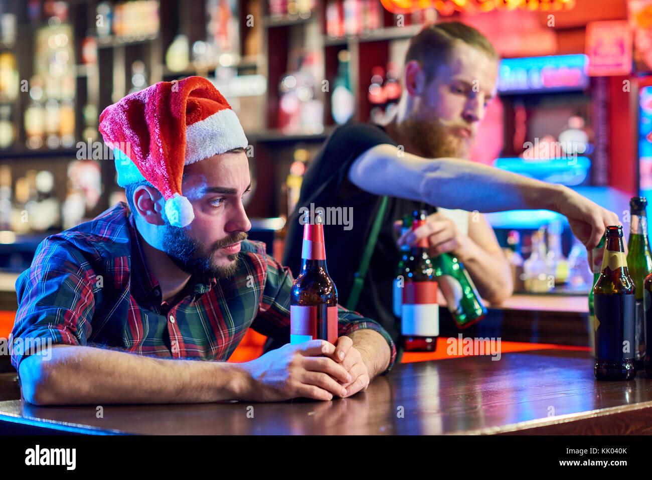 Portrait drunk man bar counter hi-res stock photography and images - Alamy