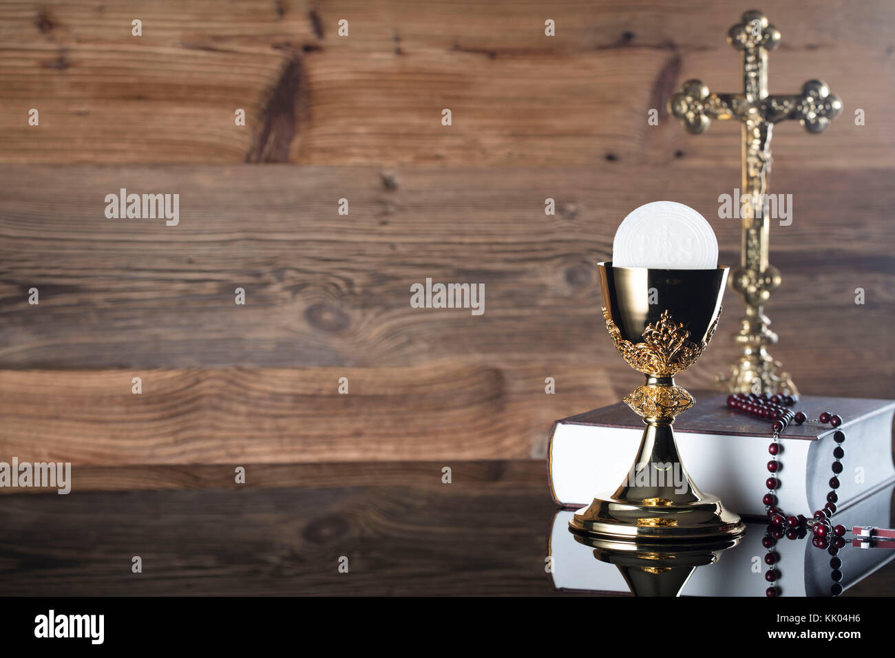 Catholic religion theme. Holy communion concept Stock Photo - Alamy