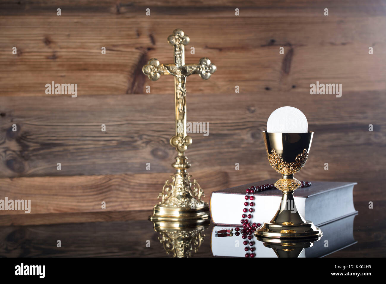Catholic religion theme. Holy communion concept Stock Photo - Alamy
