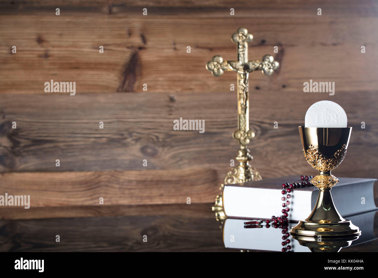 Catholic religion theme. Holy communion concept Stock Photo - Alamy