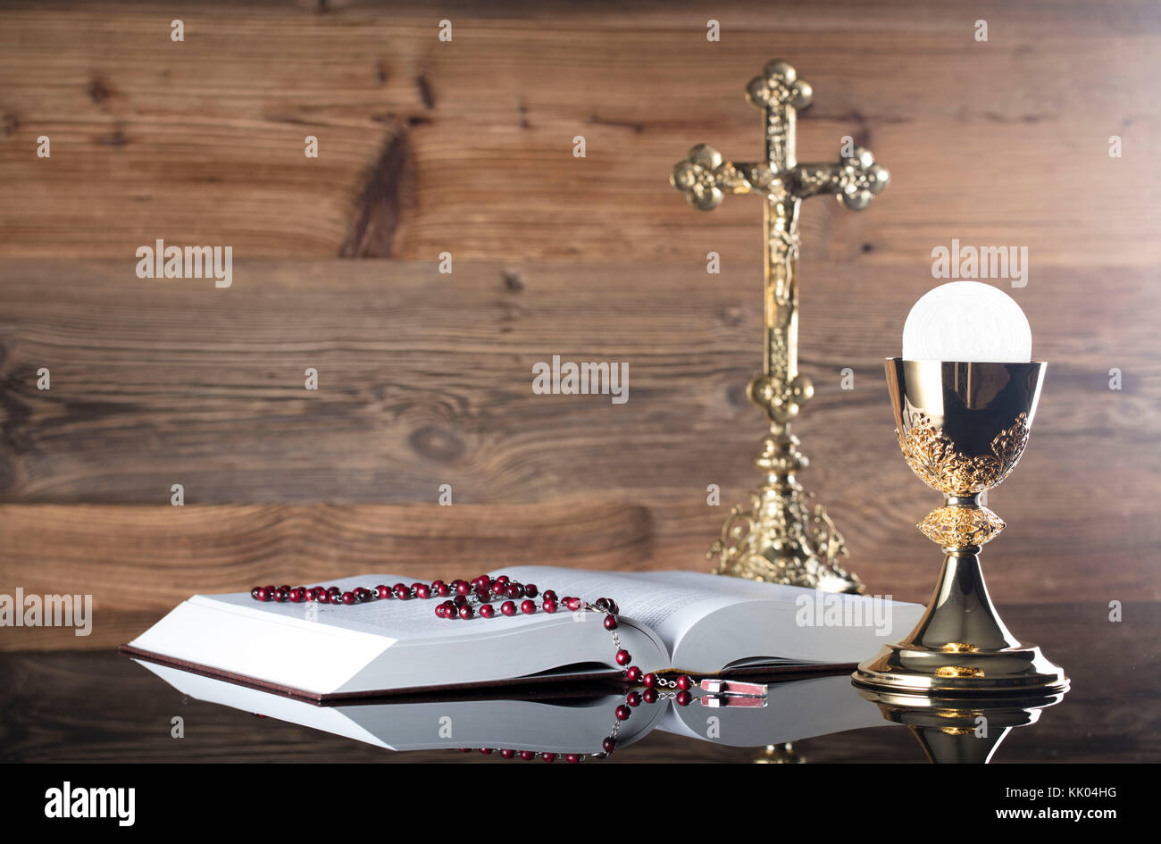Catholic religion theme. Holy communion concept Stock Photo - Alamy