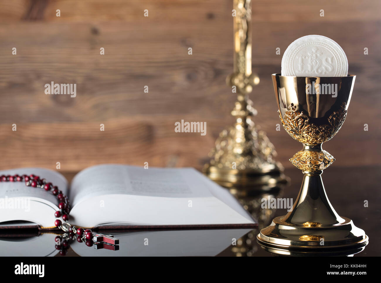 Catholic religion theme. Holy communion concept Stock Photo - Alamy