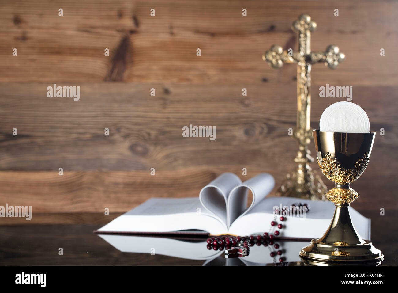 Catholic religion theme. Holy communion concept Stock Photo - Alamy