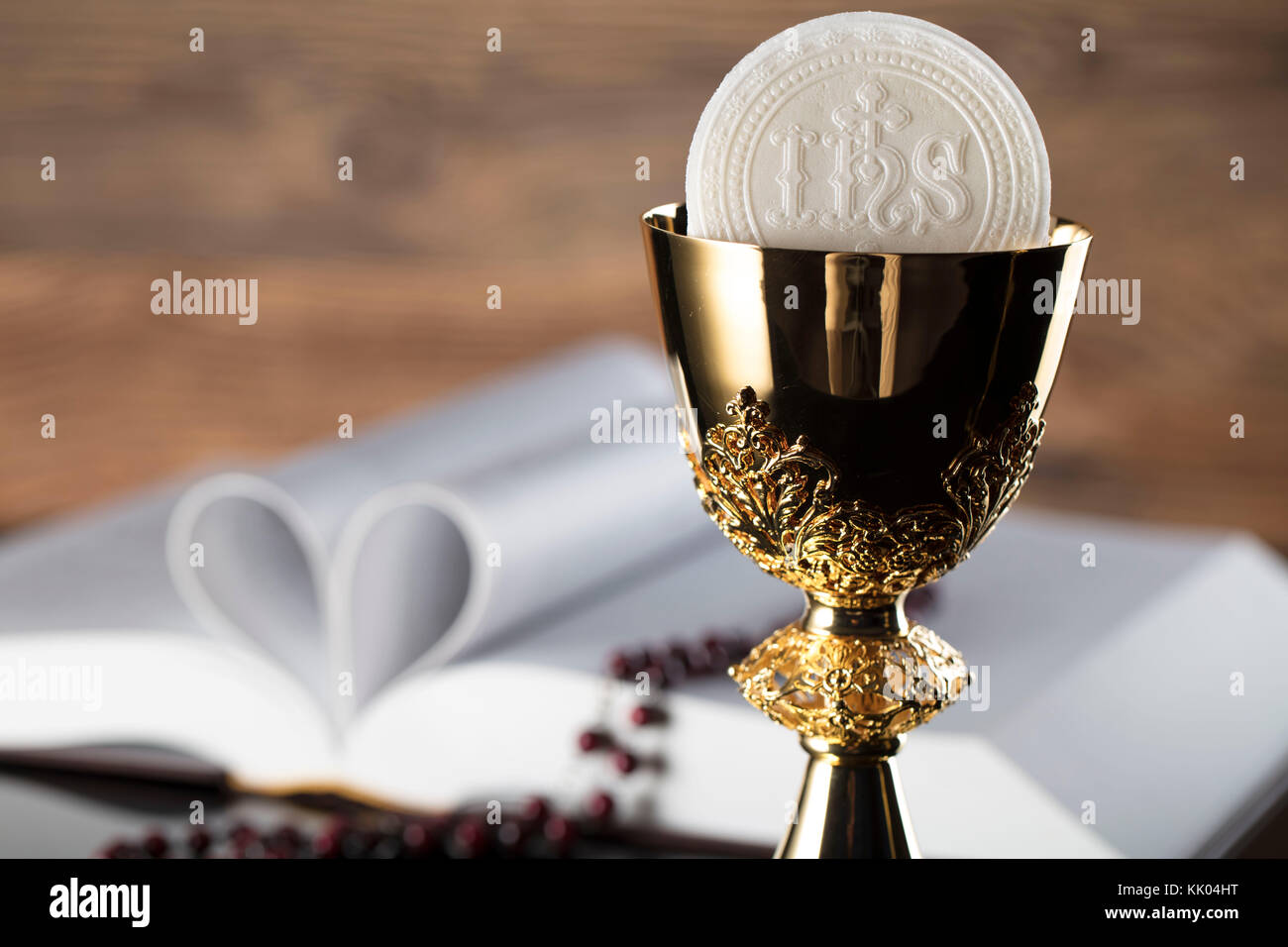 Catholic religion theme. Holy communion concept Stock Photo - Alamy