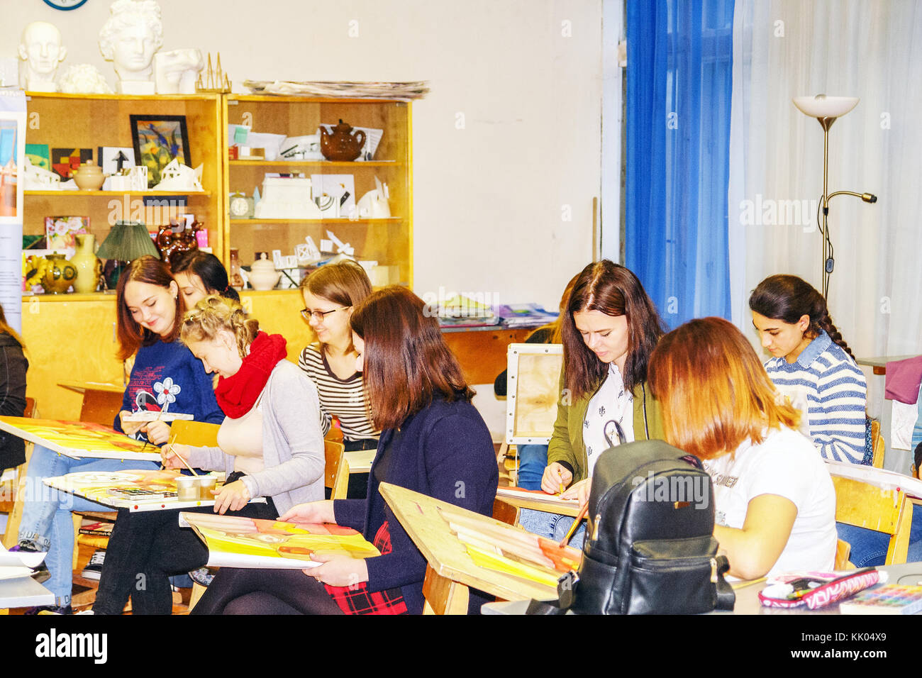 Students in the classroom during the lesson Stock Photo - Alamy