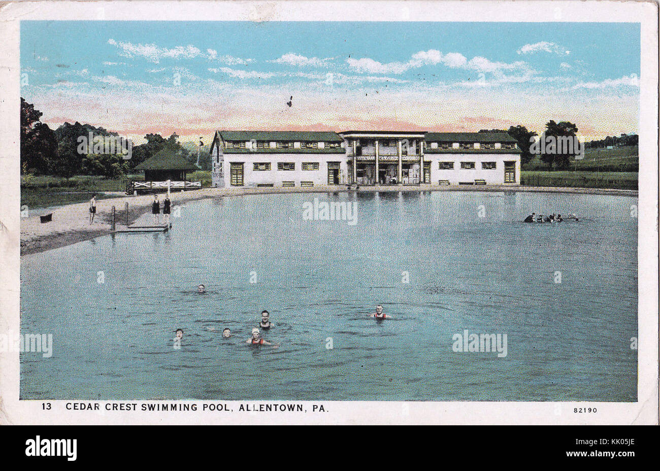 1925 Old Cedar Crest Swimming Pool Stock Photo - Alamy