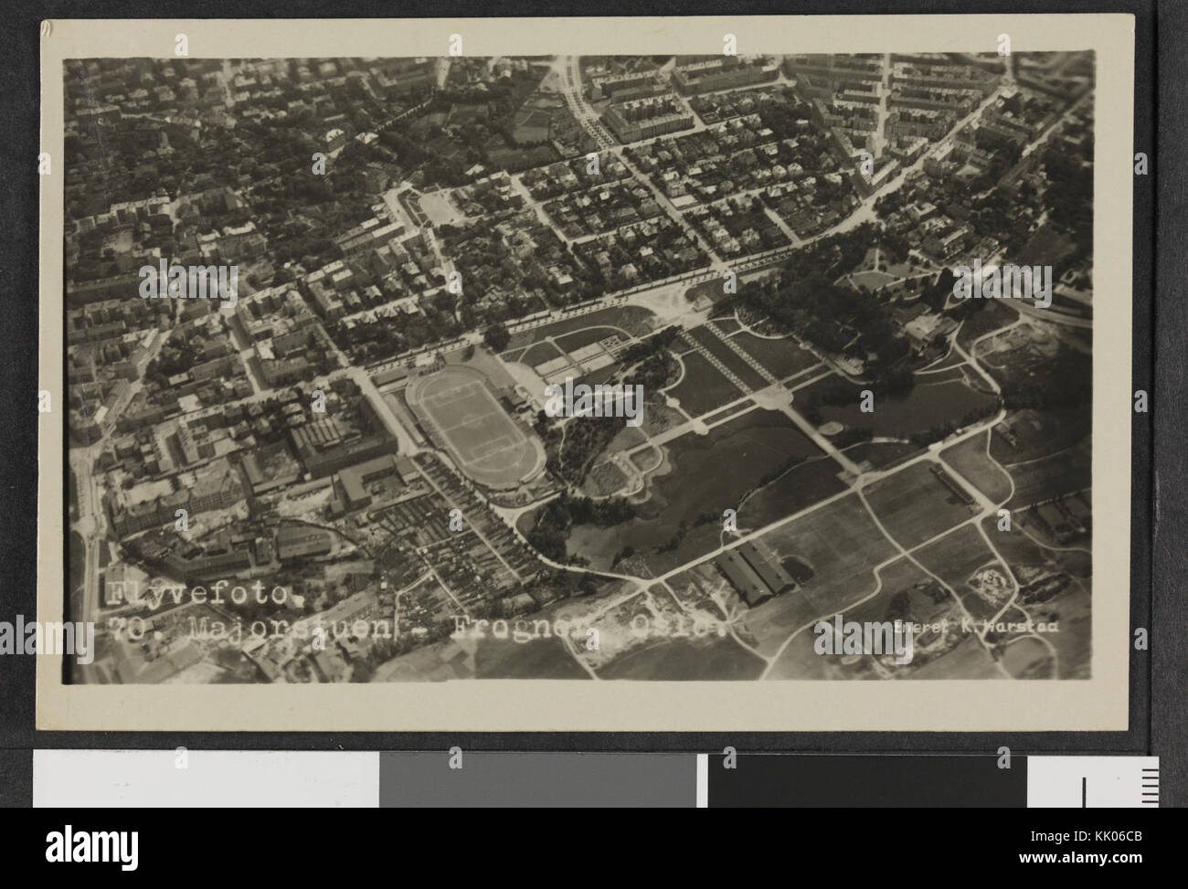 This aerial photo shows Majorstuen and Frogner in Oslo, capturing a ...