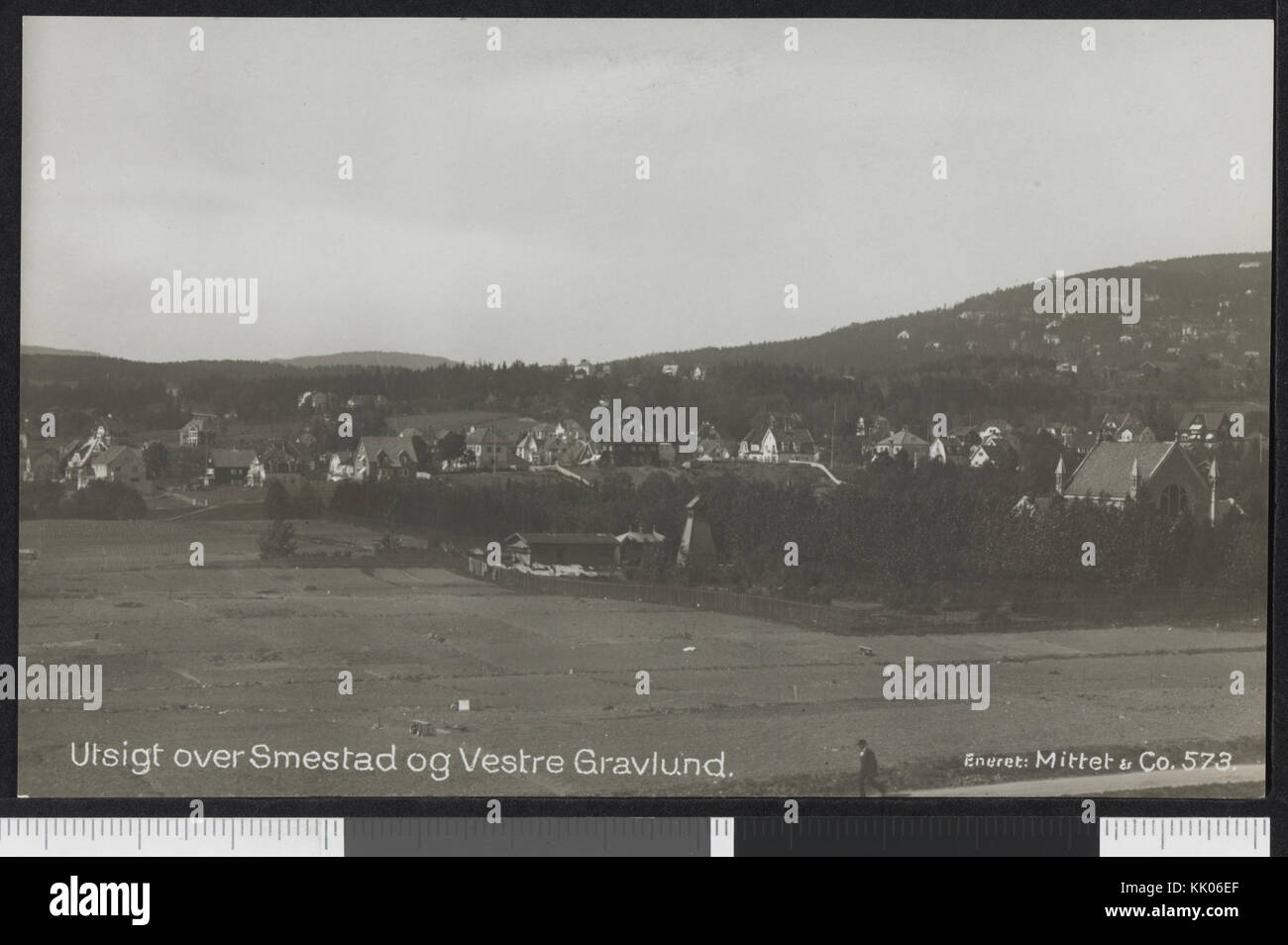 A vintage photograph of Smestad and Vestre Gravlund, captured in 573 ...