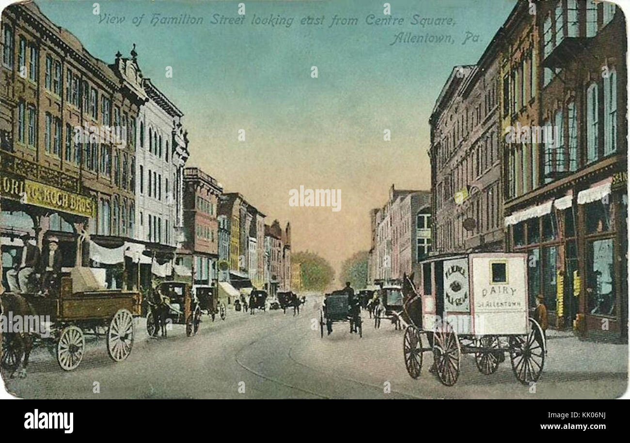 1900 Hamilton Street Looking East from Center Square Stock Photo - Alamy