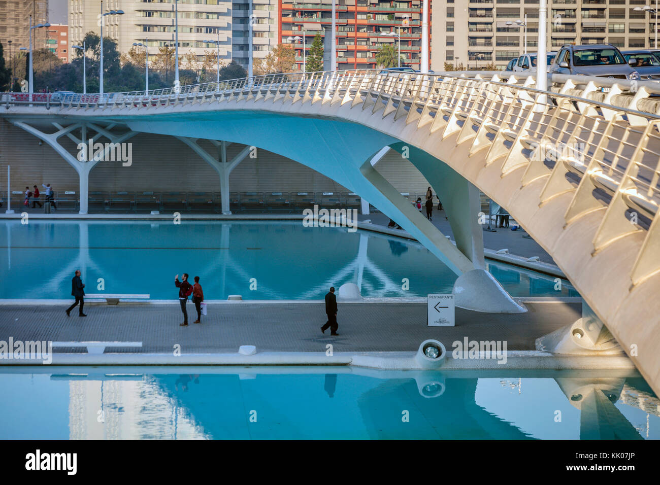 Pont de Montolivet bridge between the Opera House and l'hemisferic ...