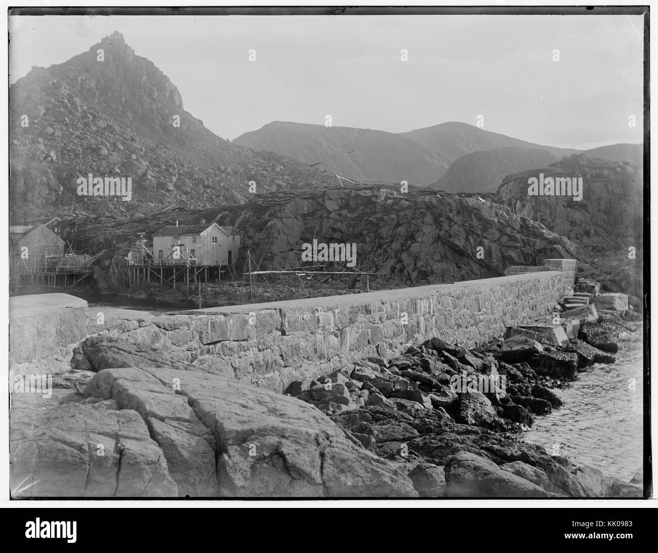 This photograph captures the outer side of the mole (molo) in Nyksund ...