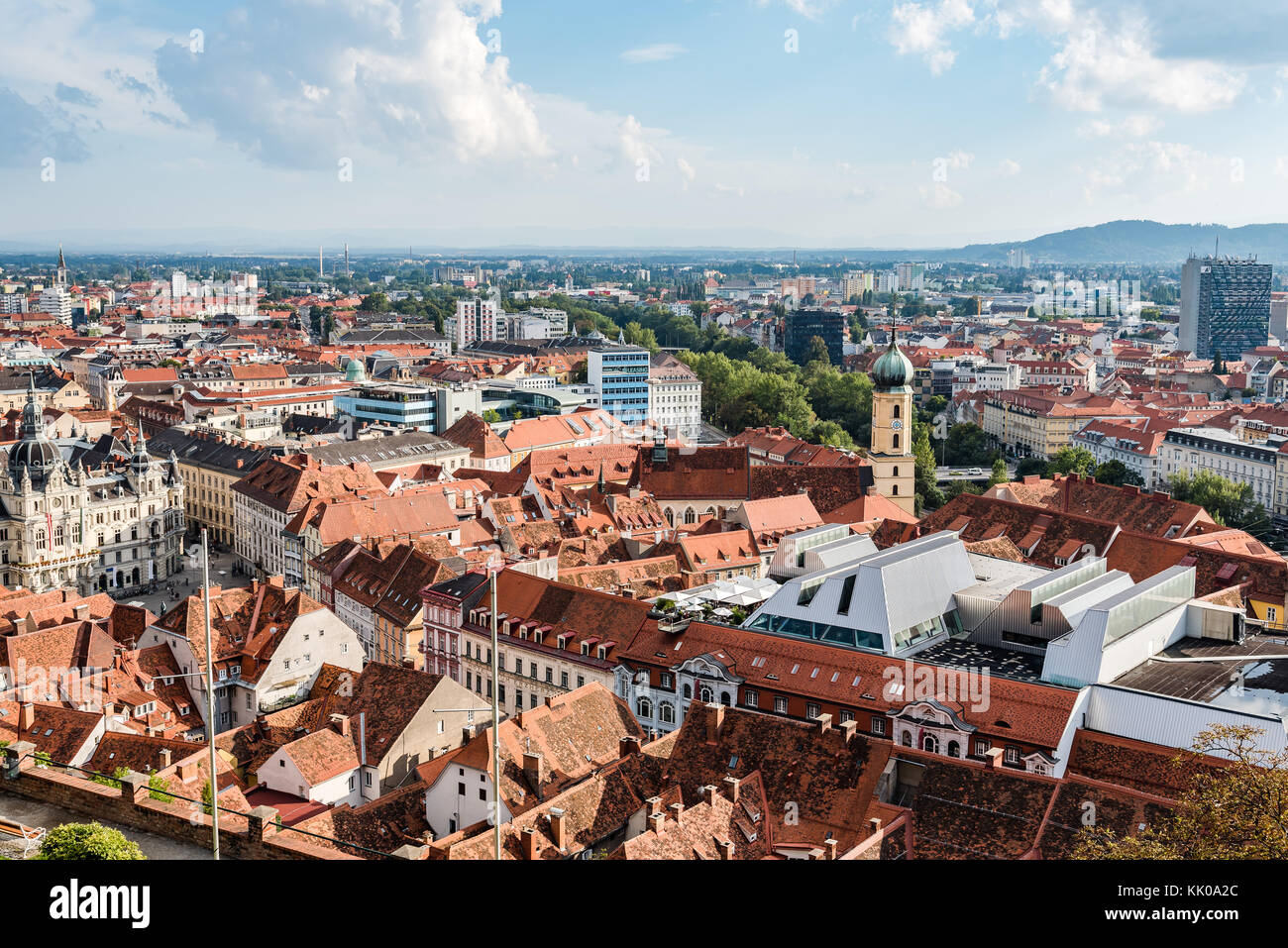 Cityscape of Graz from Schlossberg Stock Photo - Alamy