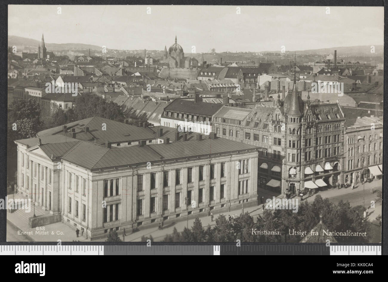 This image, from 2015, depicts a view of Kristiania (now Oslo) from the ...