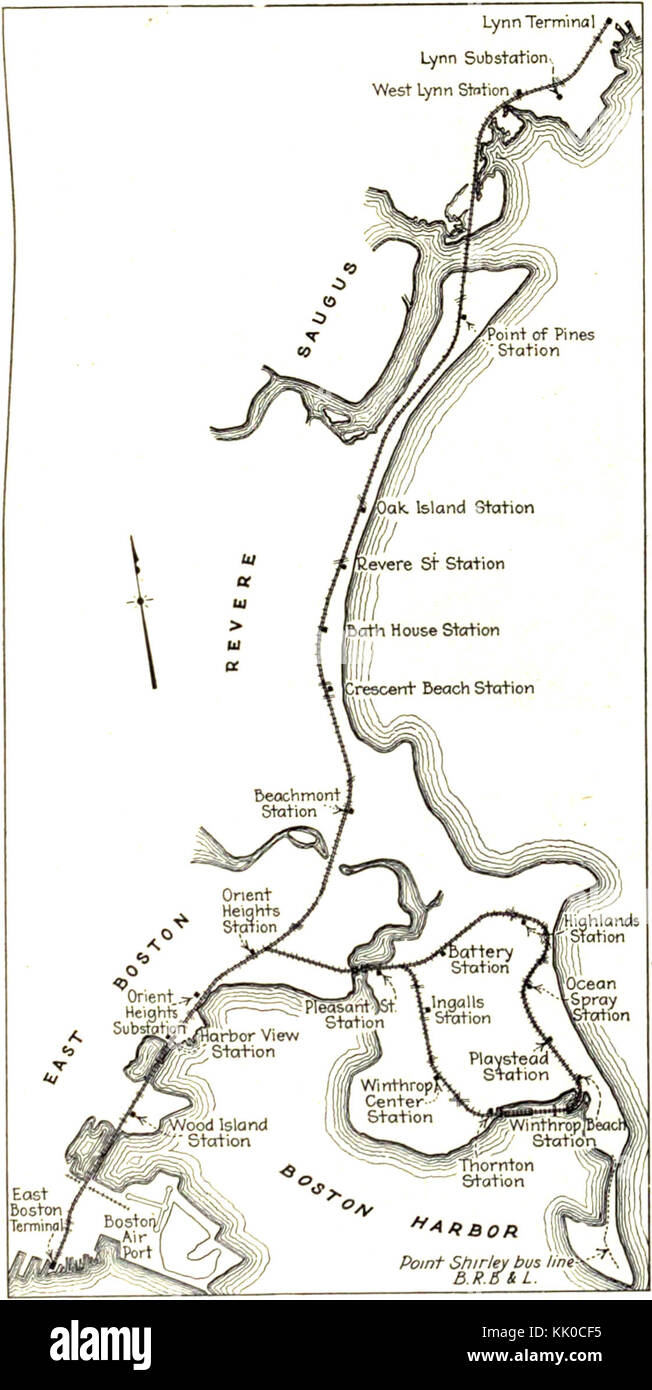 1928 BRB&L map from ERJ Stock Photo - Alamy