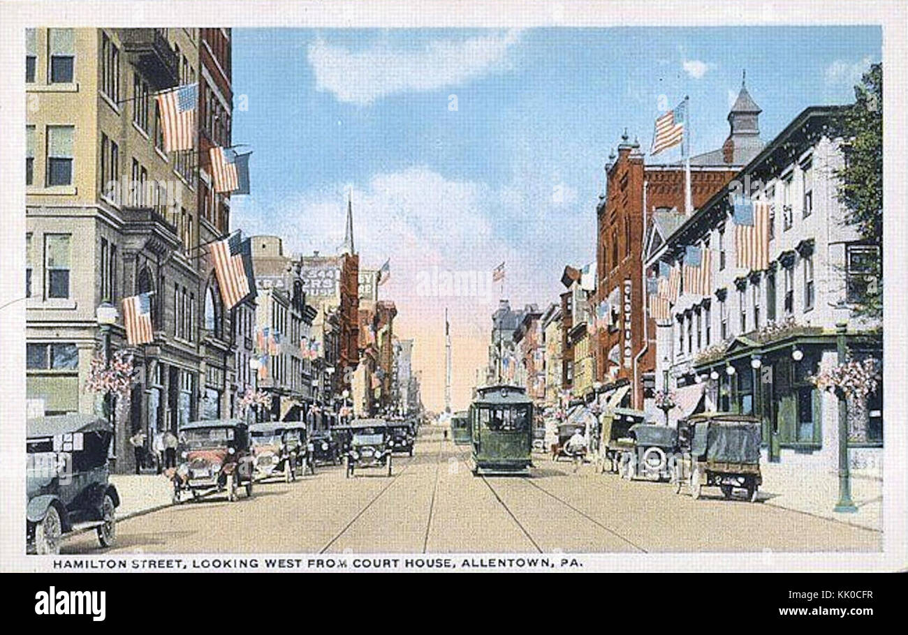 This historical photograph shows the 500 block of Hamilton Street in ...