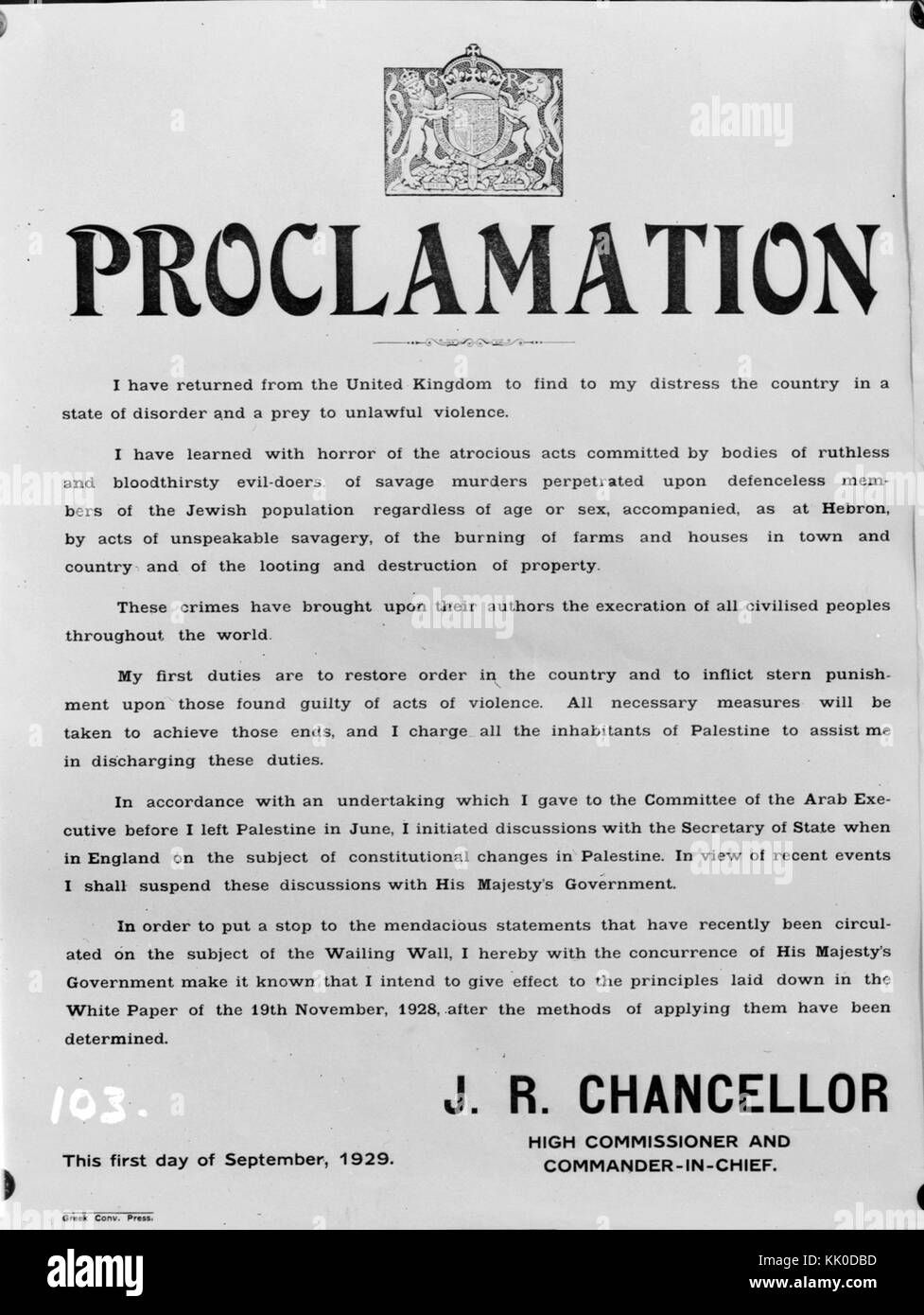 Chancellor proclamation cropped Stock Photo - Alamy