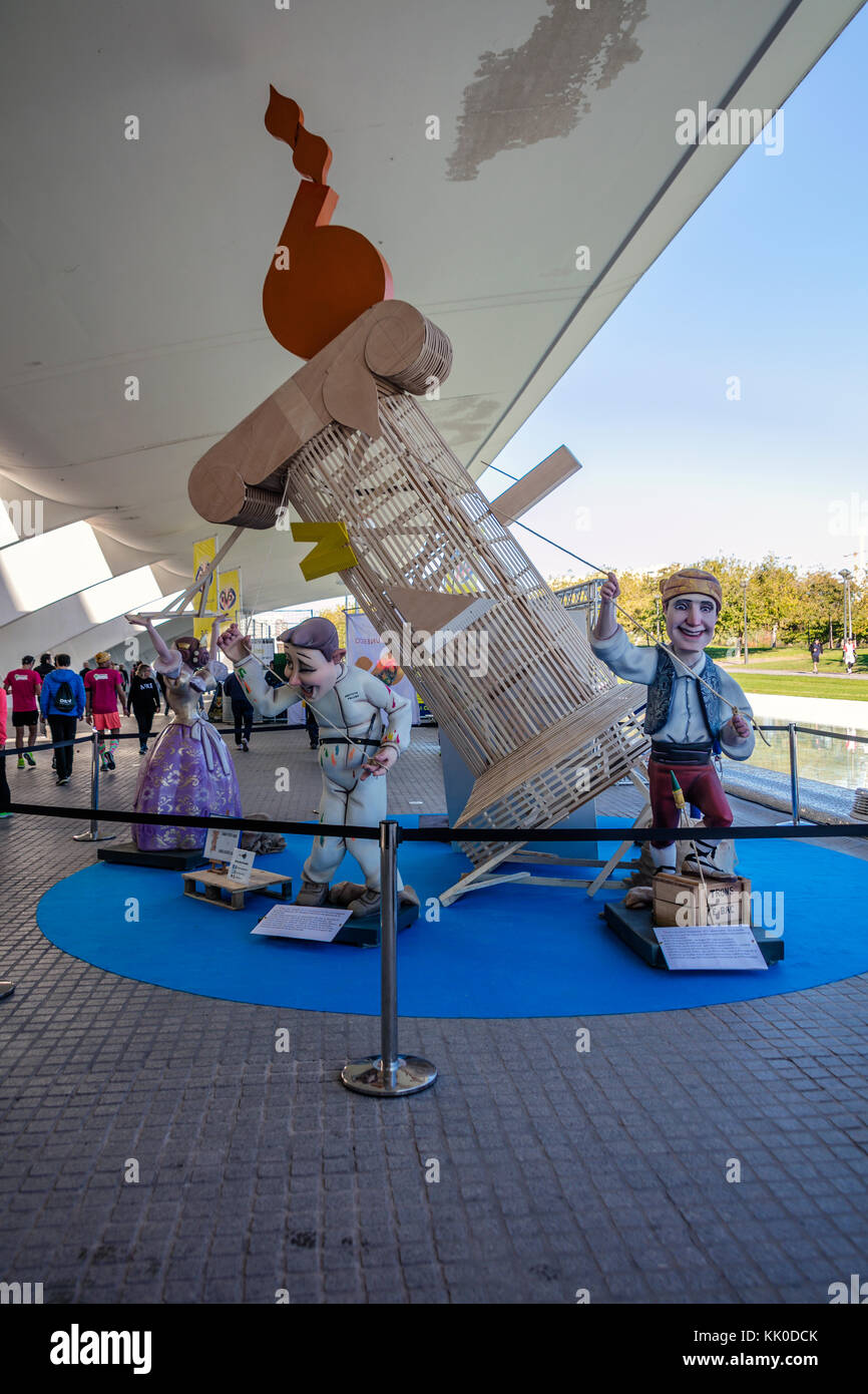 Display of models (ninots) for the Falles de Valencia, Spain Stock ...