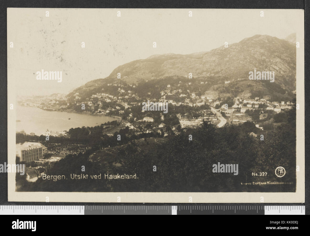 This photo captures a view of Haukeland, Bergen, in Norway. The image is part of a collection ...