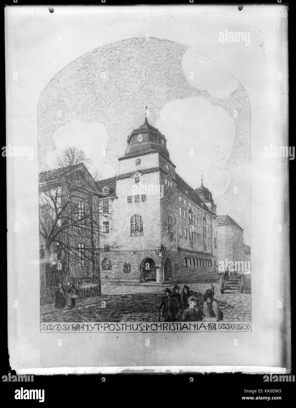 Kr.a Postkontor, tegning no nb digifoto 20160121 00027 NB NS 000197C ...