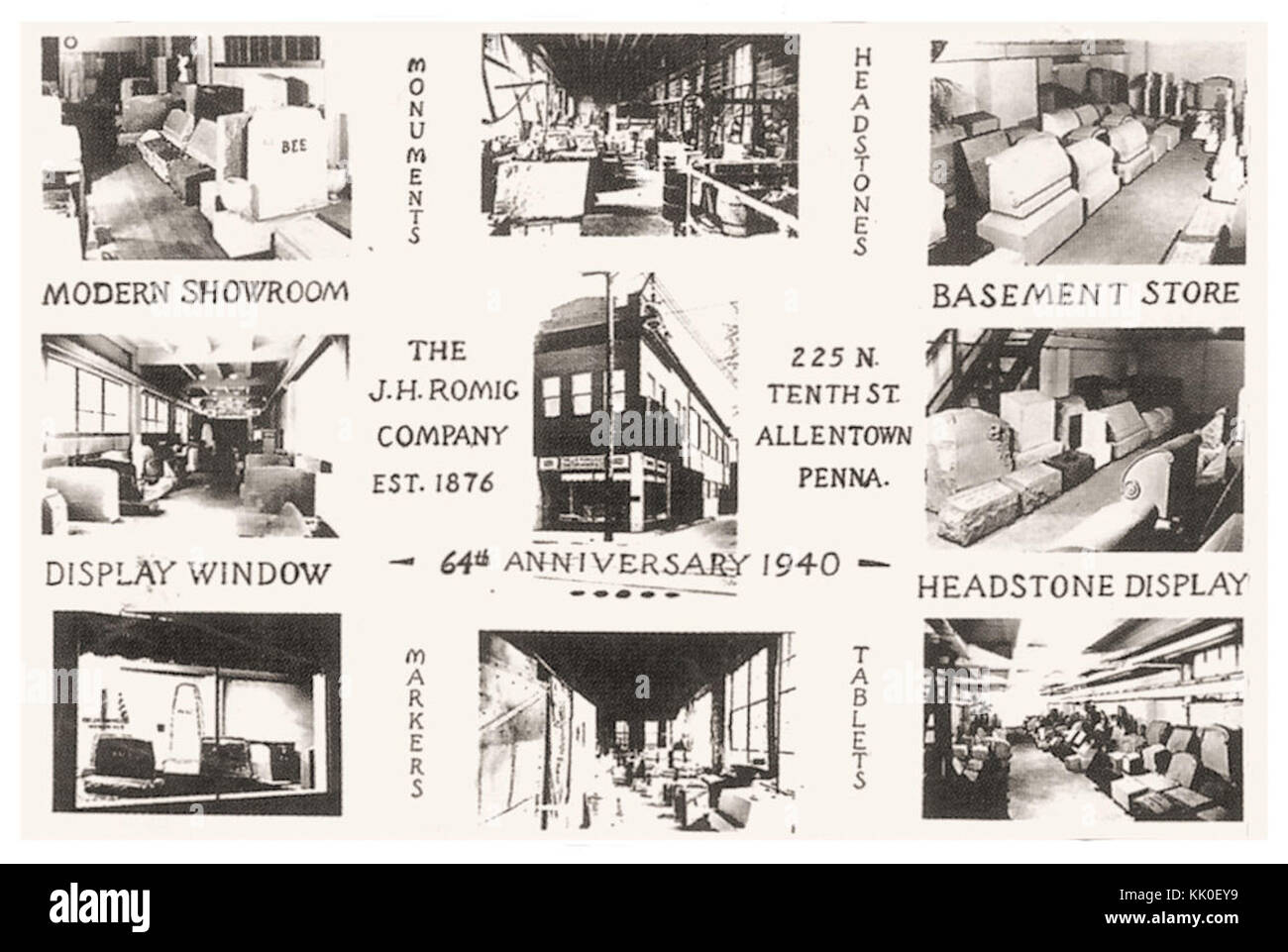 1940 J H Romig Company Trade Card Stock Photo - Alamy