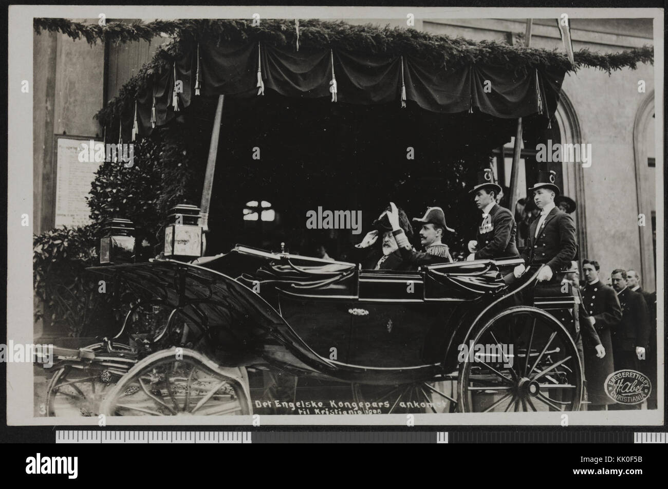 This historical image from 1908 depicts the arrival of the English ...