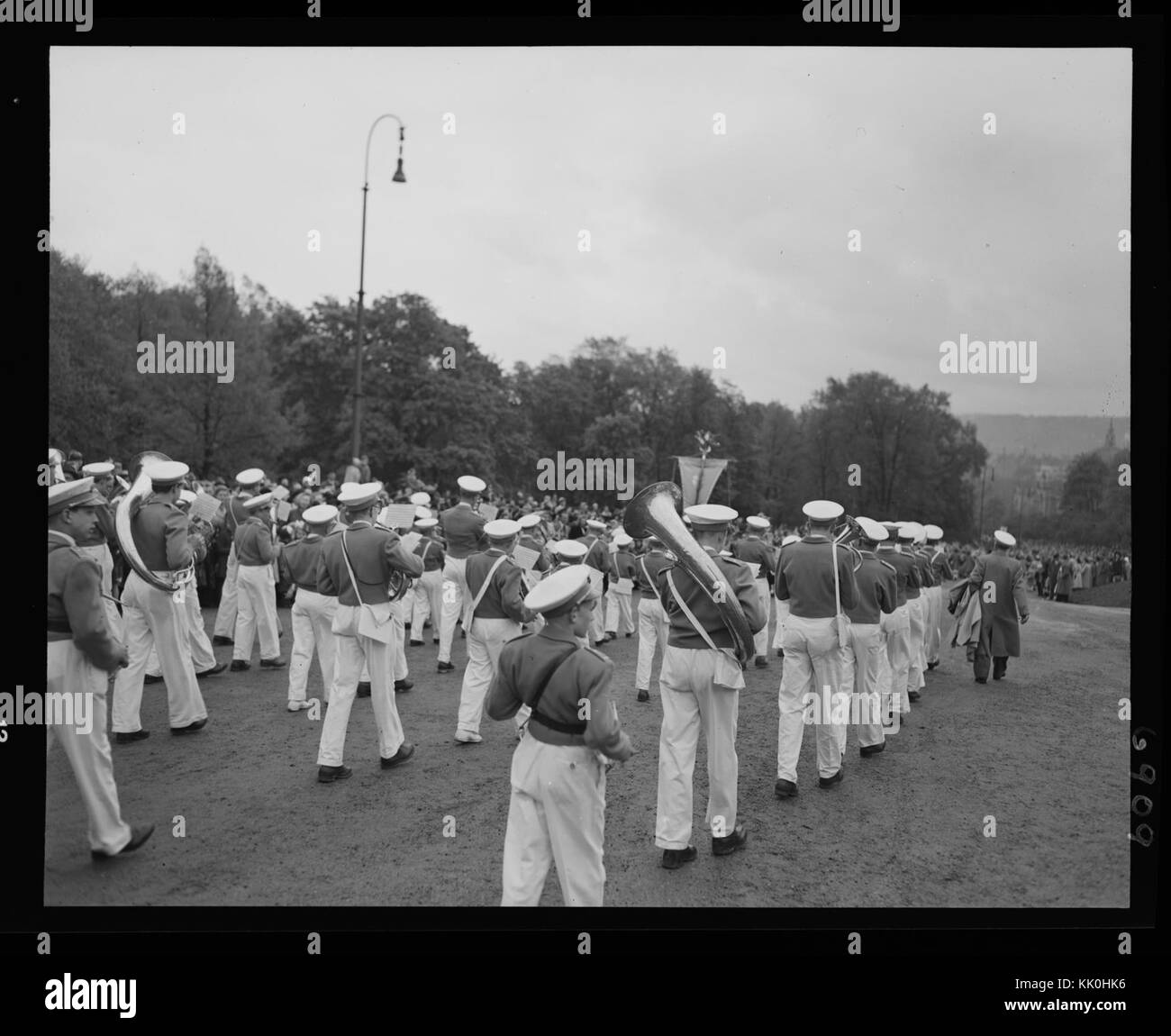 A historical photograph from May 17, 1949, likely taken during a ...