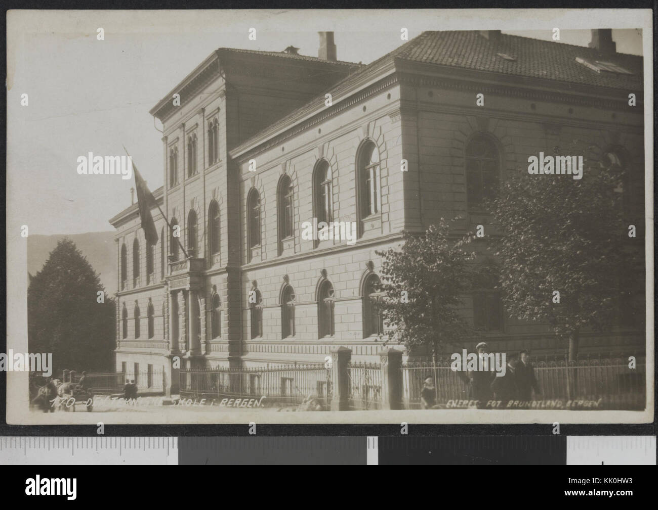 A photograph of Den tekniske skole (Technical School) in Bergen, Norway ...