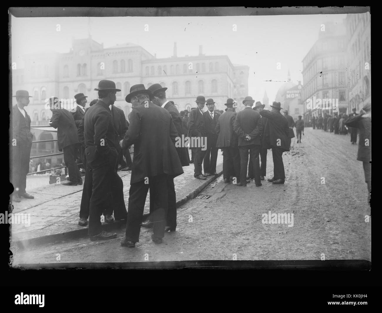 A photograph from the 1916 general strike in Norway, showcasing the ...