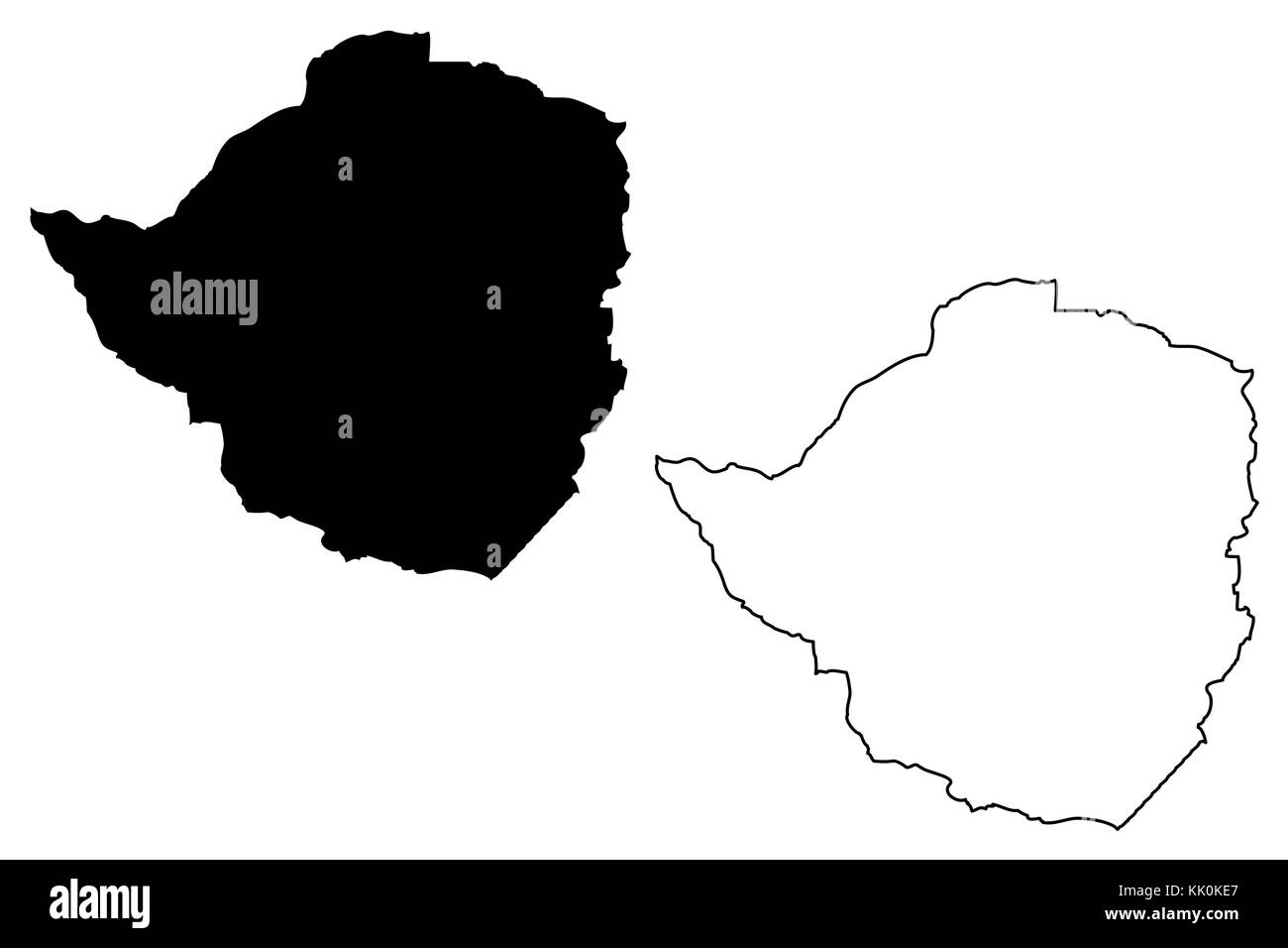 Zimbabwe map Black and White Stock Photos & Images - Alamy