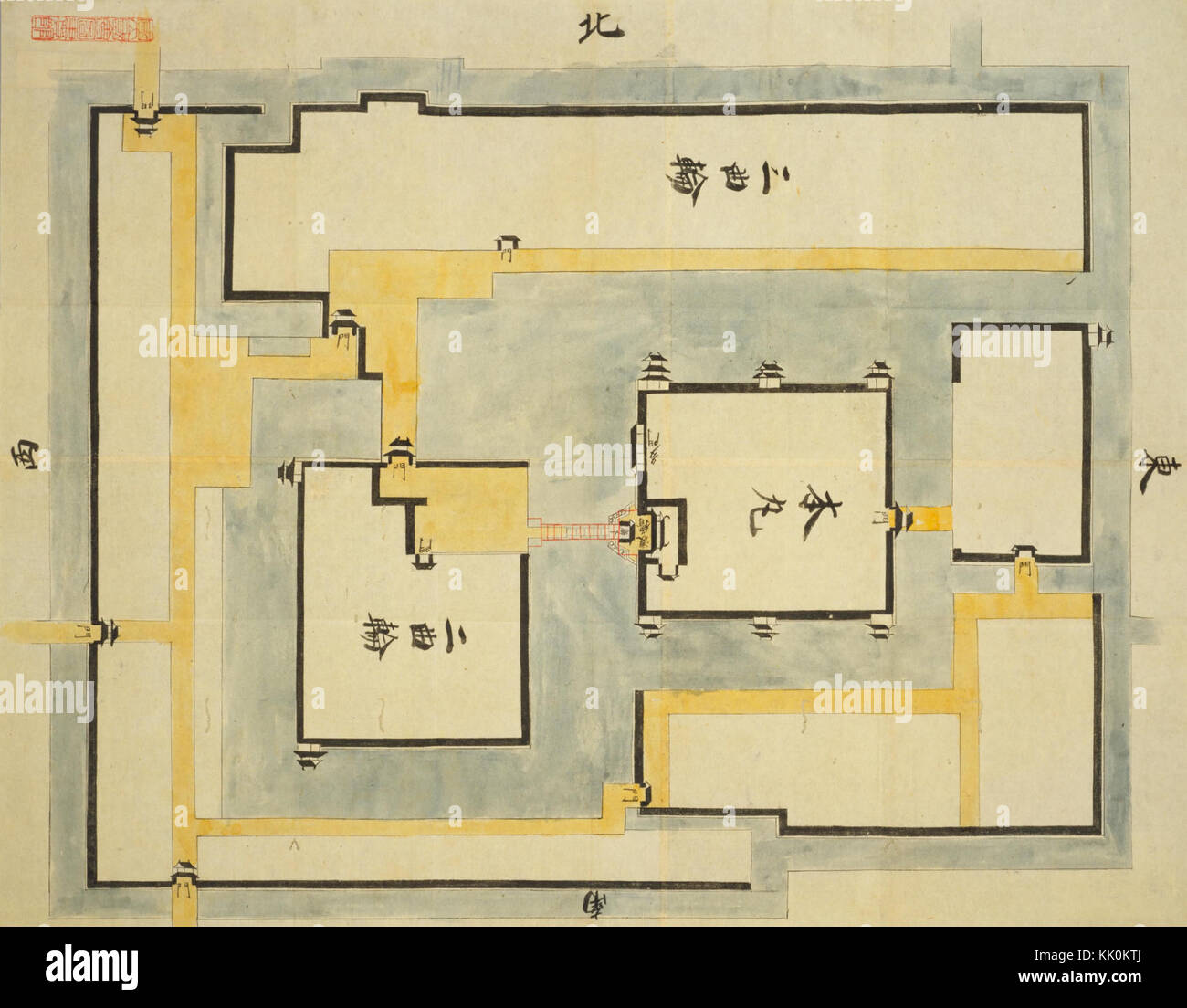 Edo castle map hi-res stock photography and images - Alamy