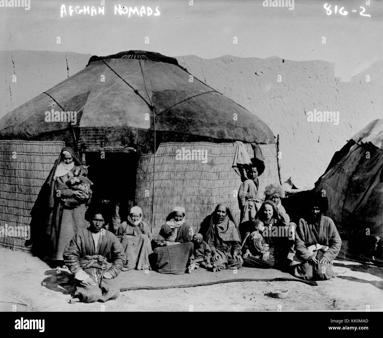 Early 20th-century photograph depicting Afghan nomads, illustrating ...